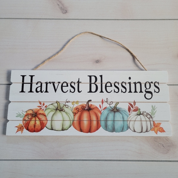 Wall Decor | Nwt Harvest Blessing Wall Hanging Sign Fall Decor | Poshmark